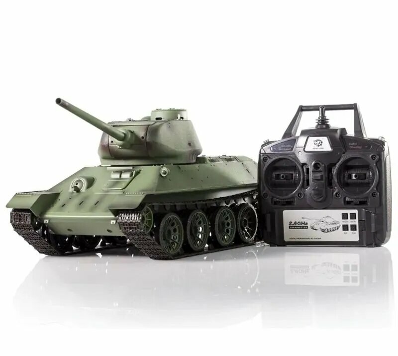 Радиоуправляемый танк Heng Long Russia T34-85 Pro масштаб 1:16 2.4G - 3909-1Pro V7.0