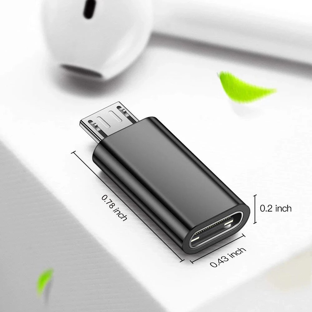 Адаптер USB Type-C на Micro USB, белый — фото 1
