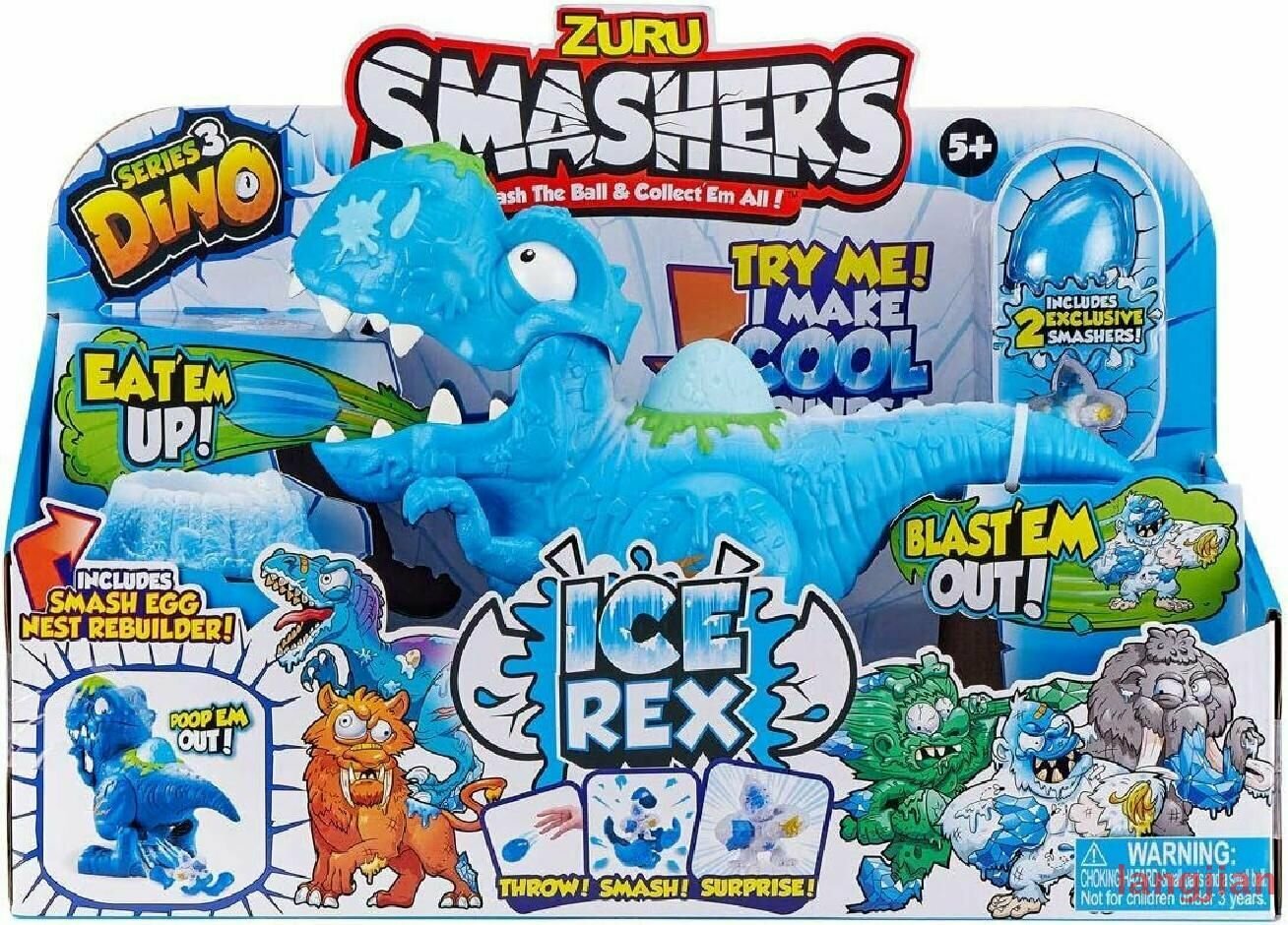 Игровой набор Smashers Dinosaur Ice Age Ice Rex от Zuru