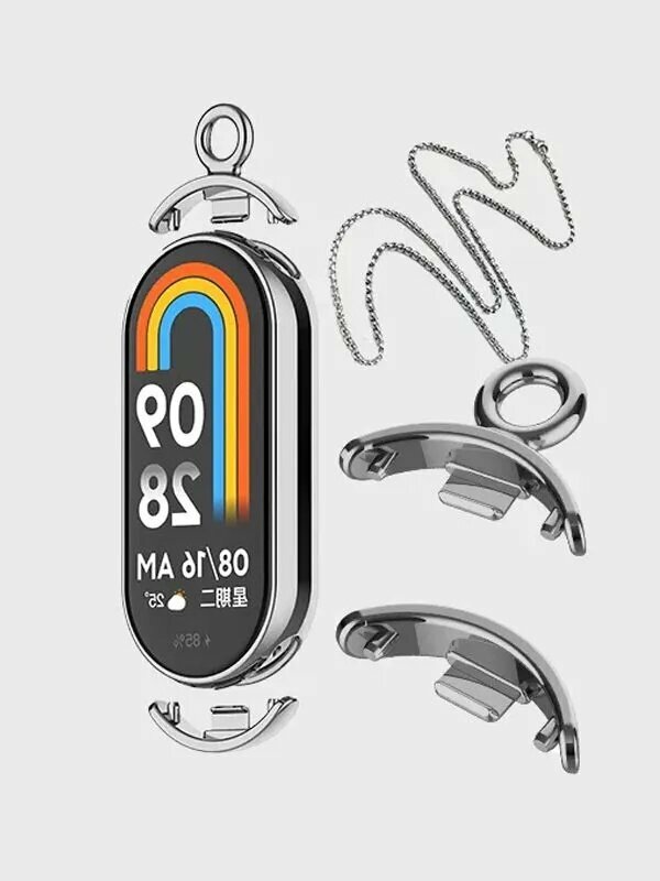 Браслет-подвеска-кулон подходит для Xiaomi Mi Band 8/8nfc, Модные подвески и металлические цепочки