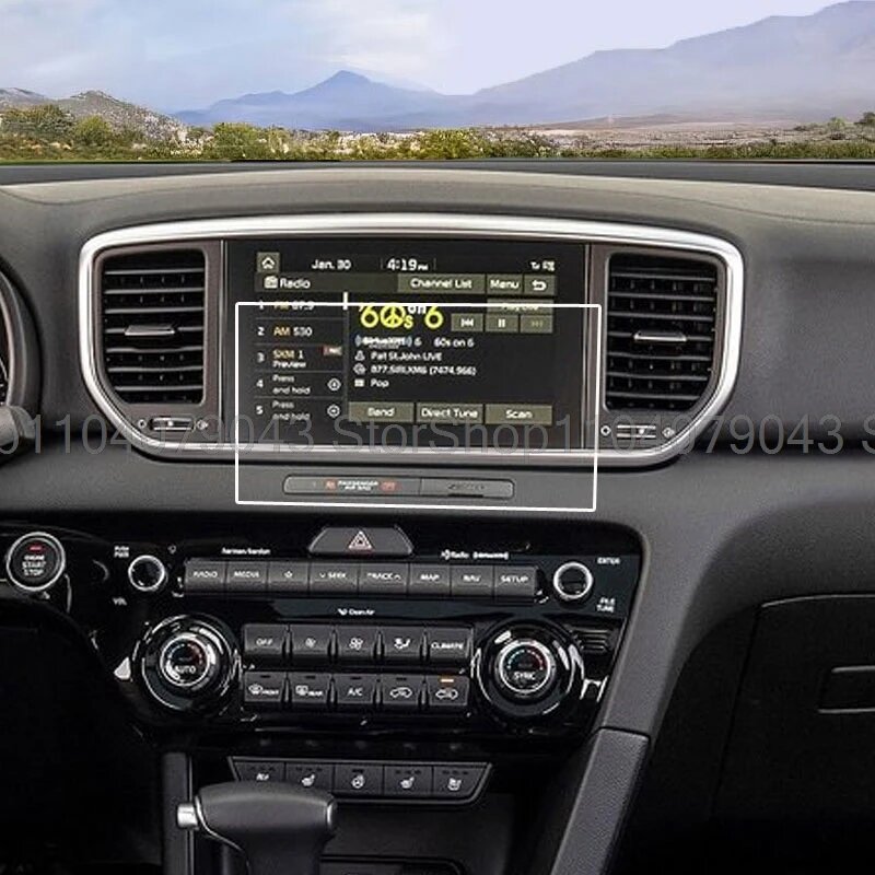 Защитная пленка на GPS Kia Sportage 4 2016-2021