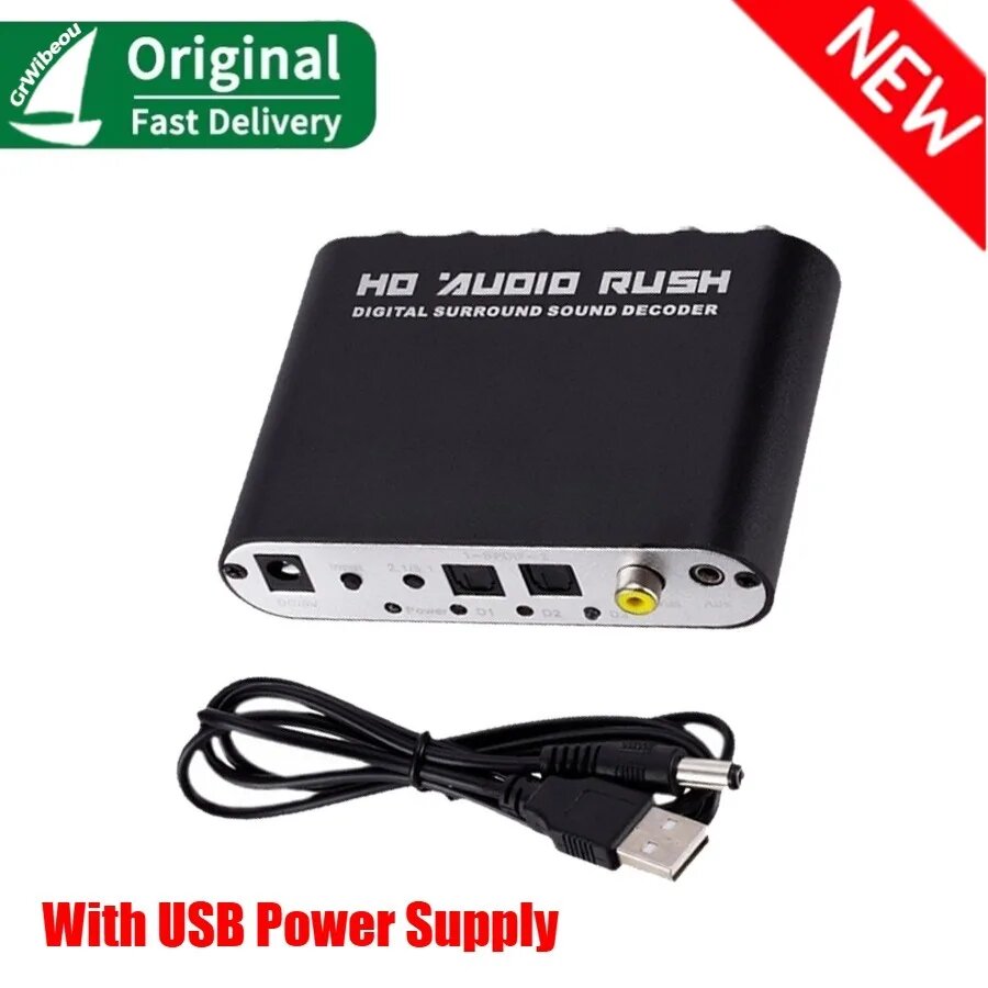 HD Audio Rush цифровой декодер объемного звука 5.1 с питанием от USB