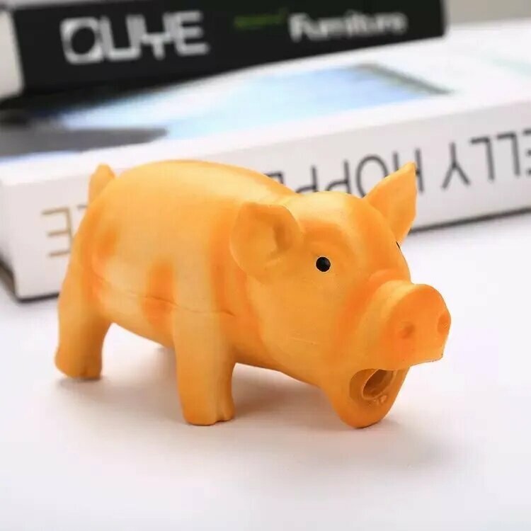 Игрушка для собак и щенков как у гоблина Поросенок хрюкающий