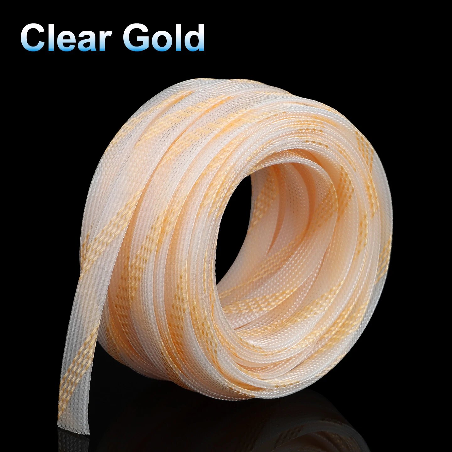 Изолированная оплетка ПЭТ Clear Gold, внутренний диаметр 12 мм