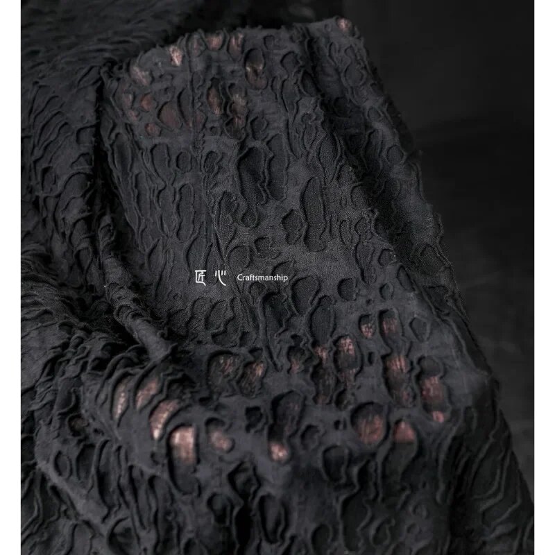 Эластичная трикотажная ткань для шитья, черный, хлопок, полиэстер, спандекс, 0,5х1,5 м