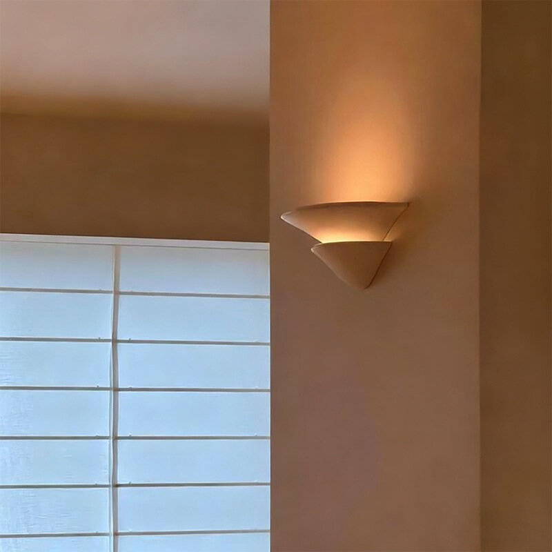 Гипсовый настенный светильник 32 см-трехцветный светильник [чистый гипс + полный спектр]