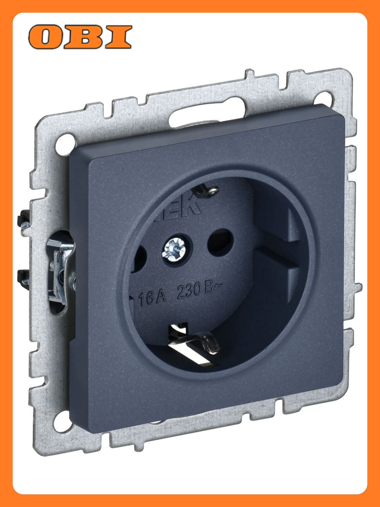 Розетка IEK BRITE РС14-1-0-БрМ, с заземлением, IP20, пластик, зеленая