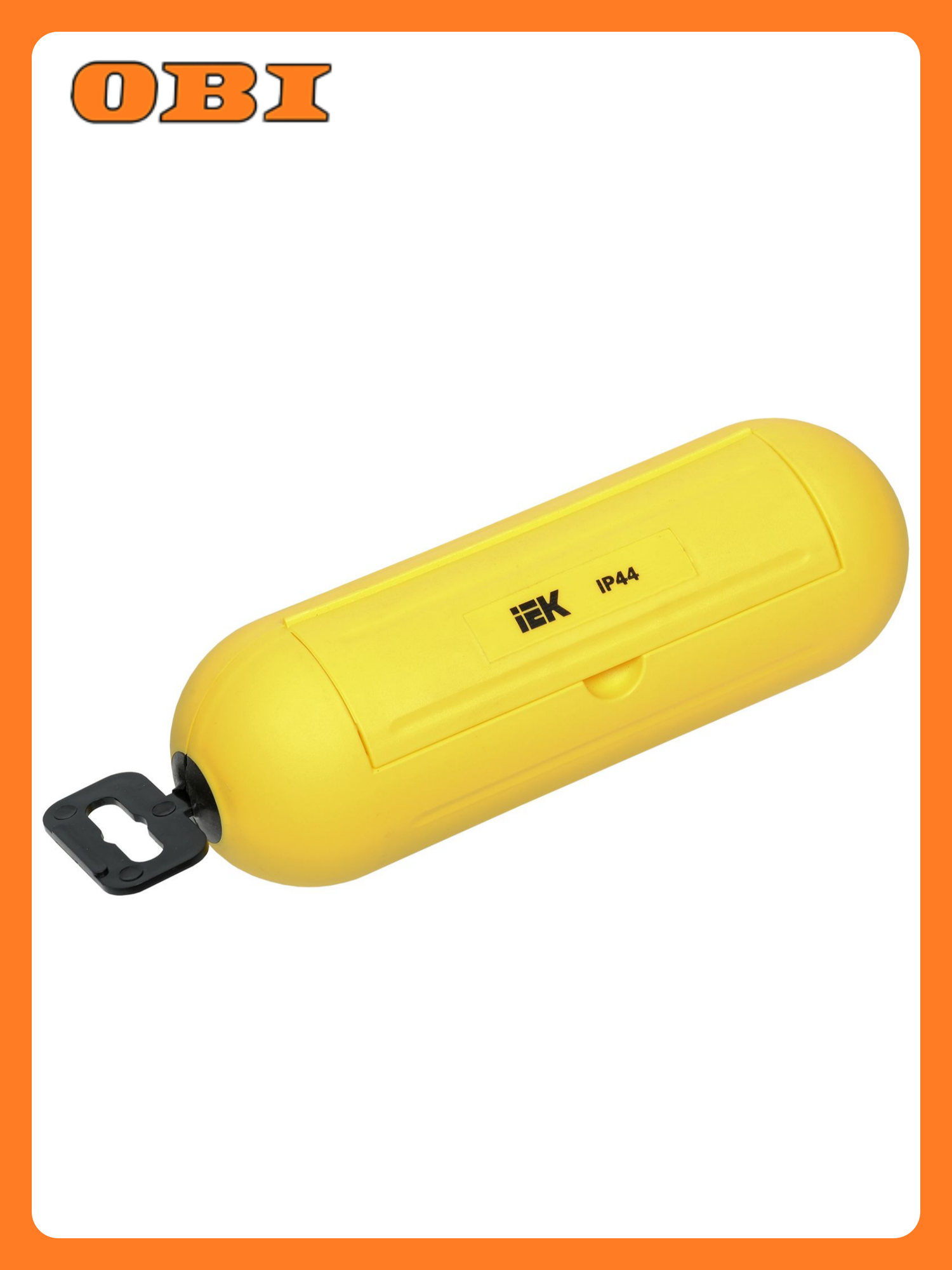 Бокс IEK, для защиты кабельного соединения, IP44, желтый, пластик