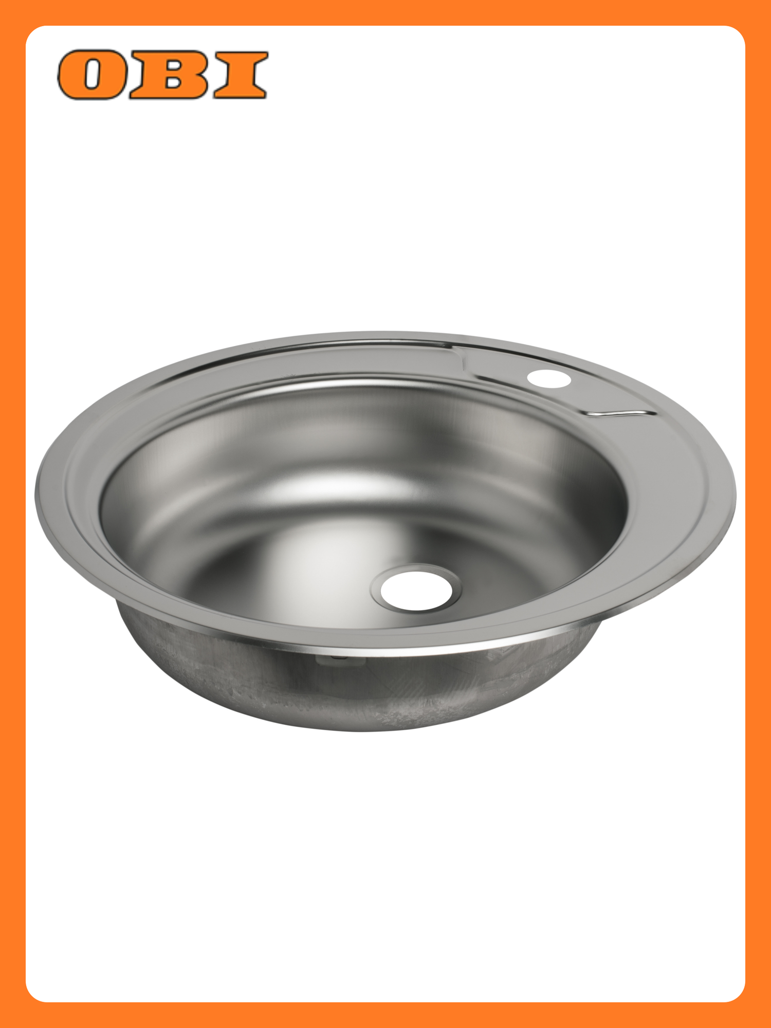 Мойка юкинокс "Round D490 ECO", нержавеющая сталь, круглая, серебристая