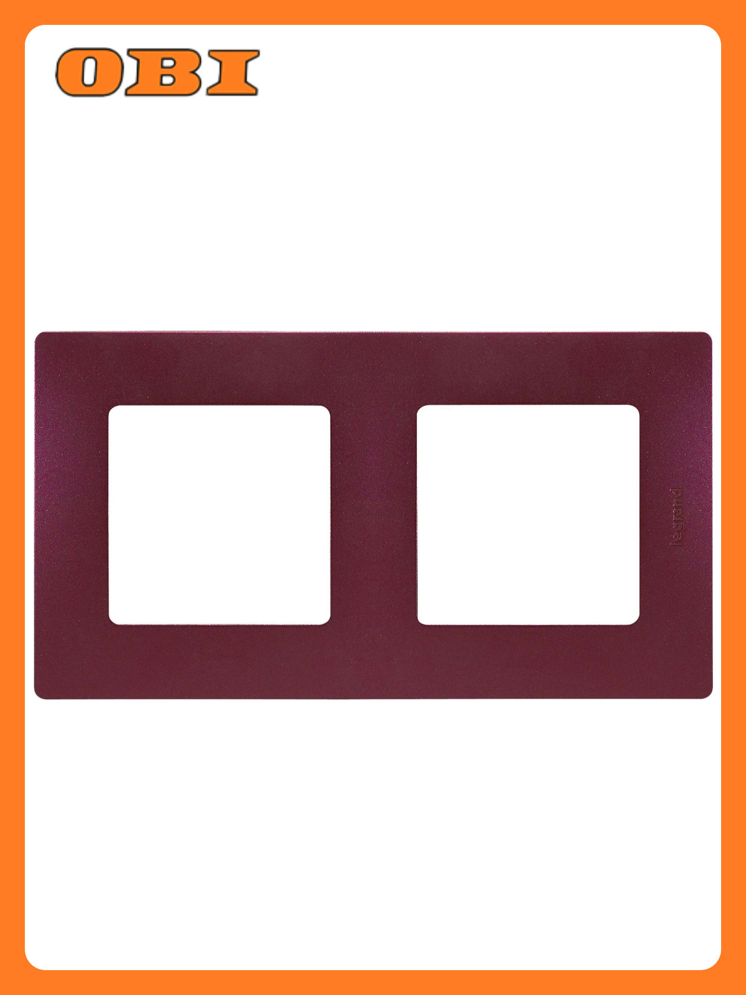 Рамка Legrand Etika 672562, синяя, пластик, 2 гнезда, 86x10x156 мм