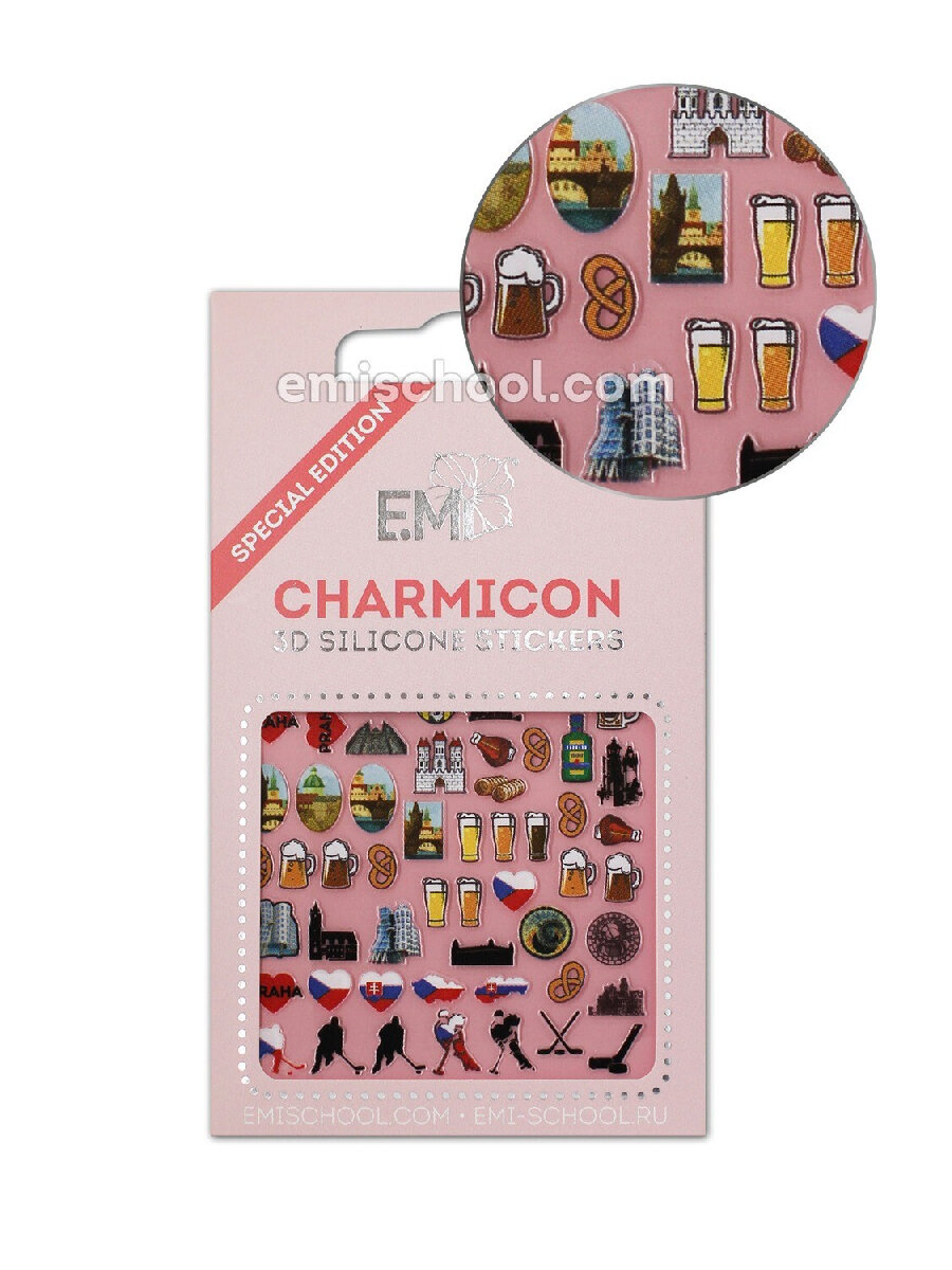 Силиконовые стикеры для ногтей EMI, Charmicon 3D Silicone Stickers Чехия 2