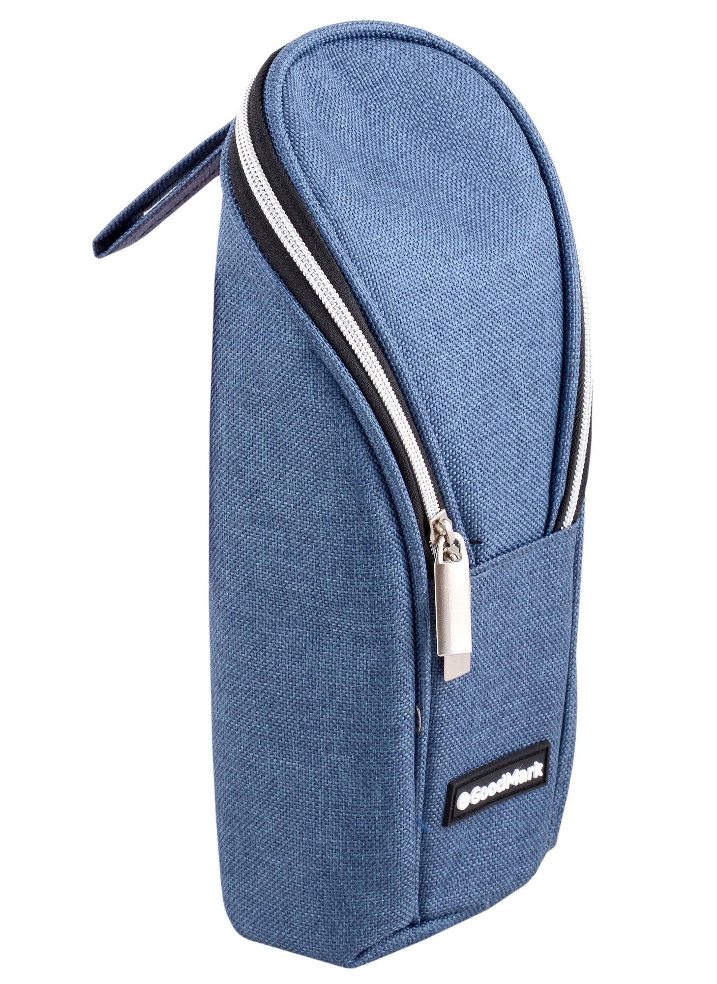 Пенал-косметичка "Private", вертикальный, темно-синий, 21х9х6 см