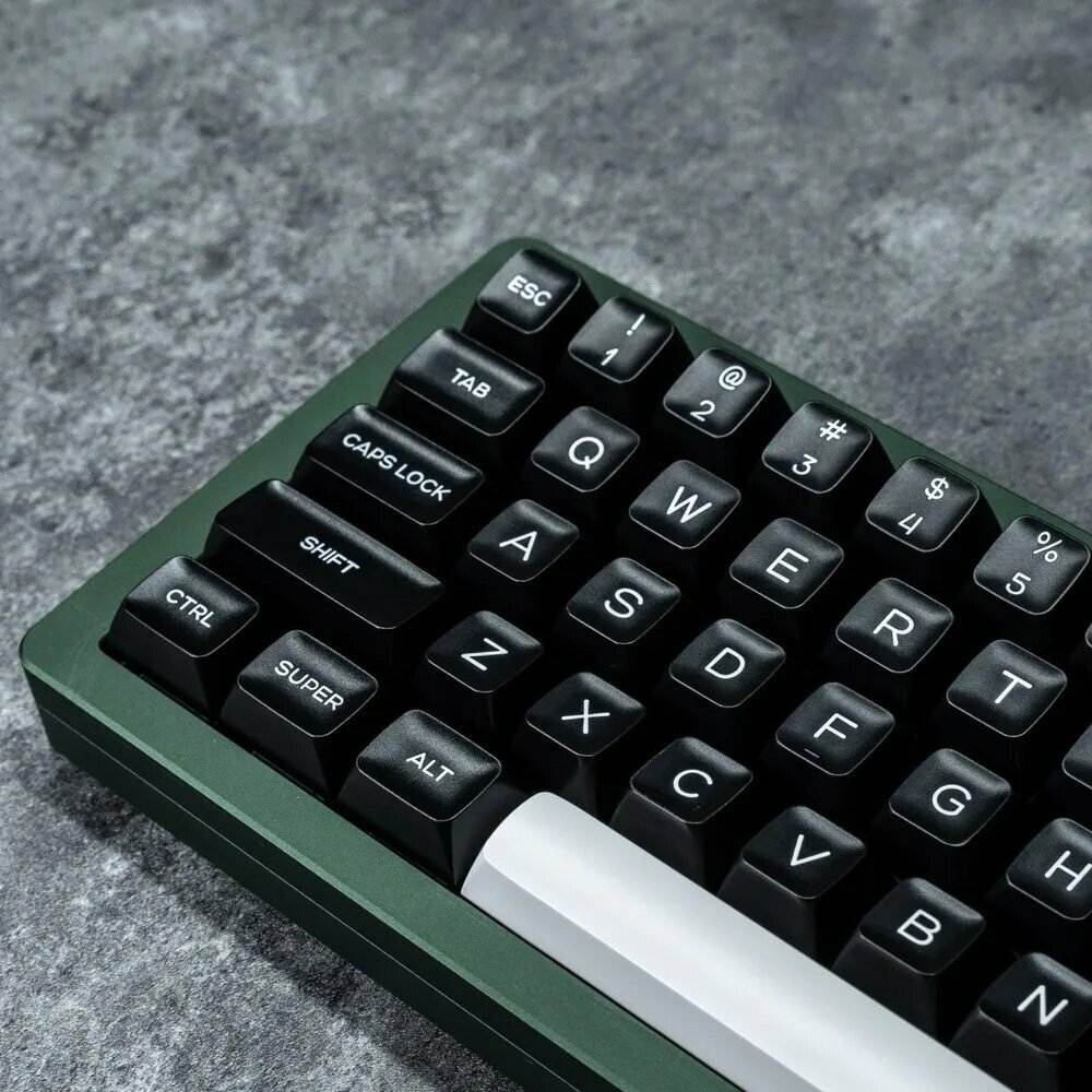 Кейкапы для механической клавиатуры WOB White и Black 160 шт PBT Двухцветное литье под давлением (белый и черный)