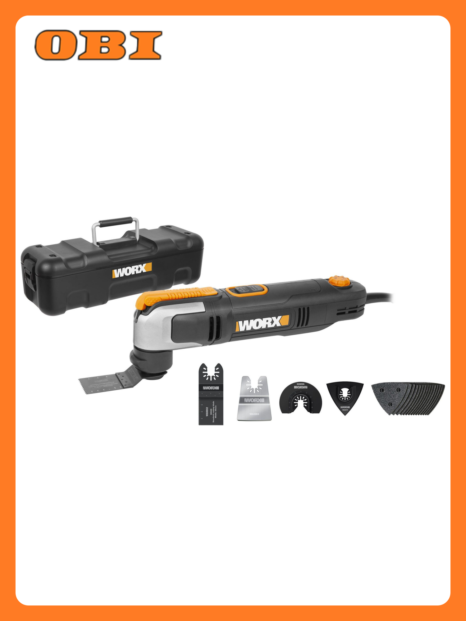 Сетевой реноватор Worx WX686, обрезиненная рукоять, алюминиевый корпус, кейс