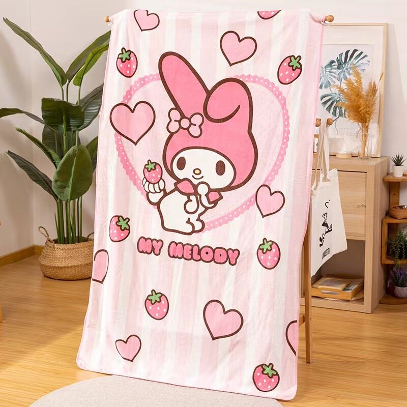 Плед из мультяшного кораллового флиса, утепленный плед, плед для офисного сна, плед для одного человека, защищающий кондиционер, небольшой фланелевый плед, стеганое одеяло.