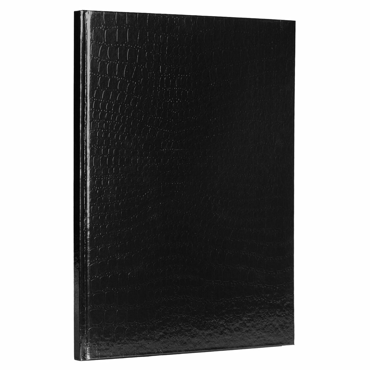 Блокнот большой формат 210х290 мм, А4, 80 л, бумвинил "METALLIC", клетка, блок 5 цв, HATBER, черны (80ББ4В1)