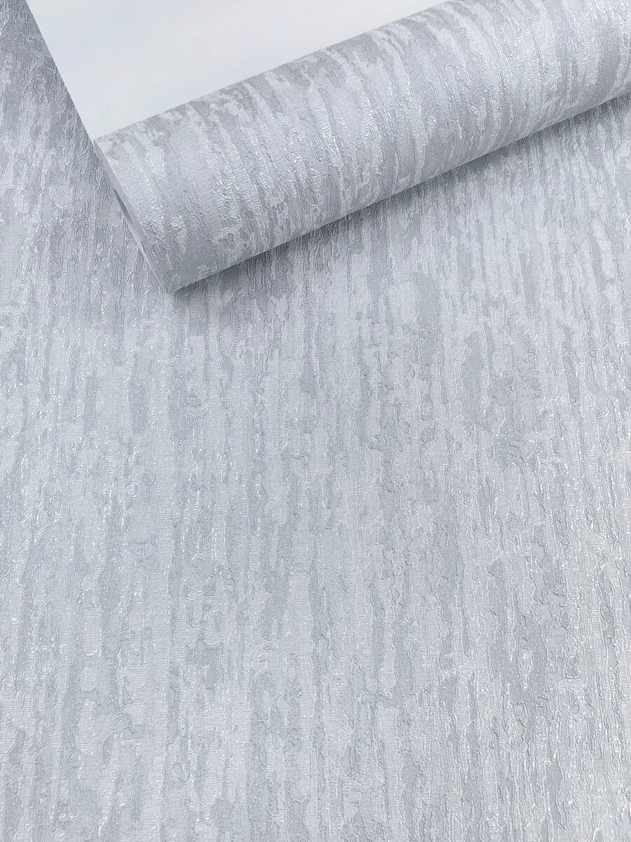 Обои виниловые на бумажной основе 0.53*10м без подгонки, цвет серый