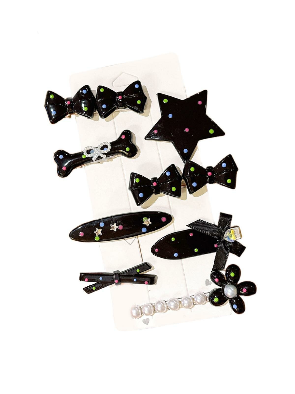 8шт Креативная заколка для волос в форме звезды, Нескользящие заколки, набор для женщин и девочек, современная заколка для волос, аксессуары для прически.