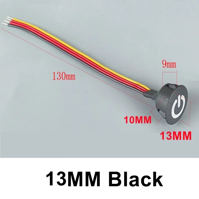 Сенсорный выключатель Touch для умного дома 1PCS, 13MM Black