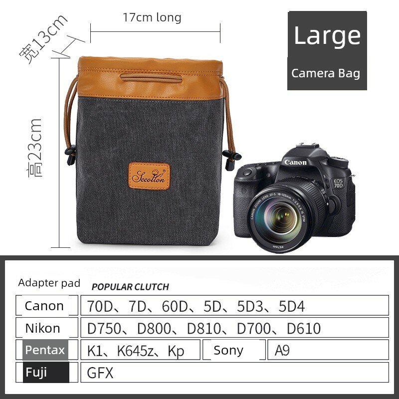 Большая L Угольно-черная Портативная Фотосумка для Canon EOS R7 R10 R5C R6 R5 RP M50 M6 II M200 M100 M10 M5 M3 M2 SX60
