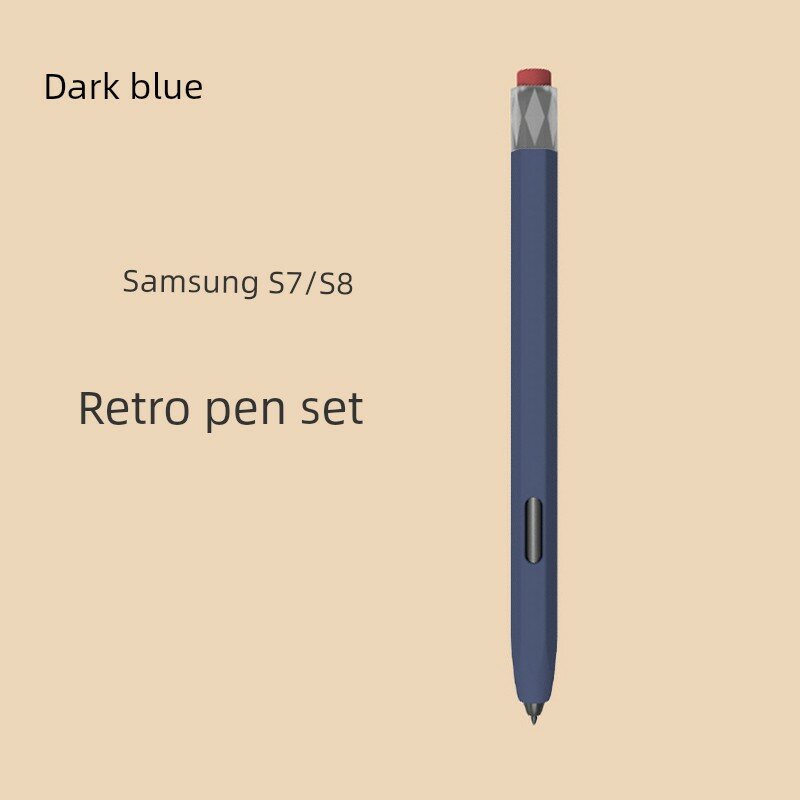 Силиконовый чехол для пера Samsung Tab S7/S8/S9/S10, защитный чехол темно-синего цвета, совместимый с SPen