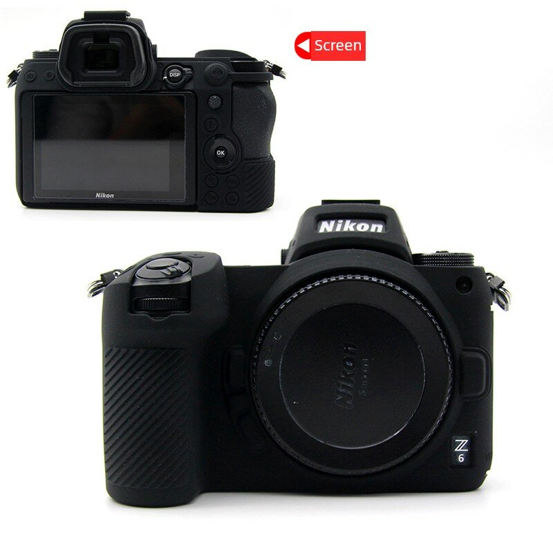 Черный силиконовый чехол для камеры Nikon Z7 и Z6, защитный чехол с противоскользящим покрытием для зеркальной камеры