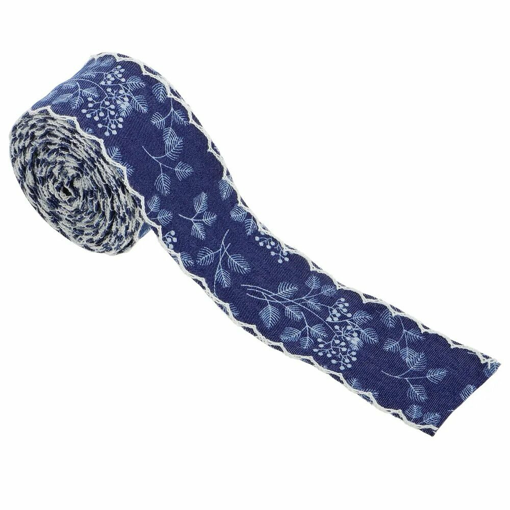 Лента Из Джинсовой Ткани, С Кружевной Кромкой, Многоцветная, 365.00X3.80X0.20См, Полиэстер, Для Украшения Обуви И Создания Аксессуаров