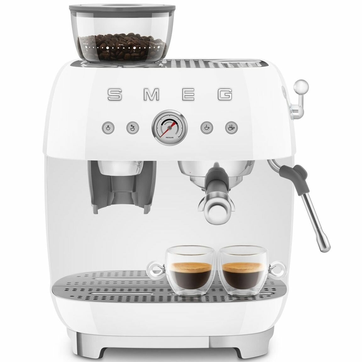 Кофеварка рожковая Smeg Macchina da Caffe Espresso Manuale 50's Style Bianco EGF03WHEU