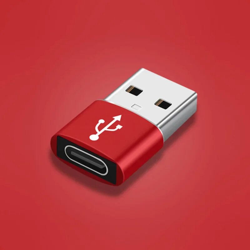 USB-адаптер OTG для телефона типа C Конвертер USB-C «папа-мама» Type-c для Macbook Samsung Huawei Xiaomi iPhone USBC Разъем Red
