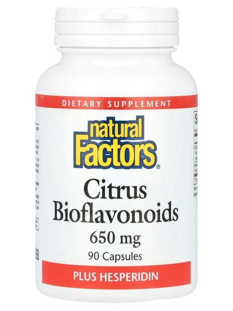 Цитрусовые биофлавоноиды с гесперидином, 650 мг, 90 капсул, Natural Factors