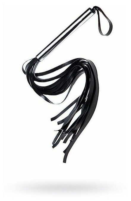 Плеть Sitabella из латекса с металлической рукоятью - 55 см. черный