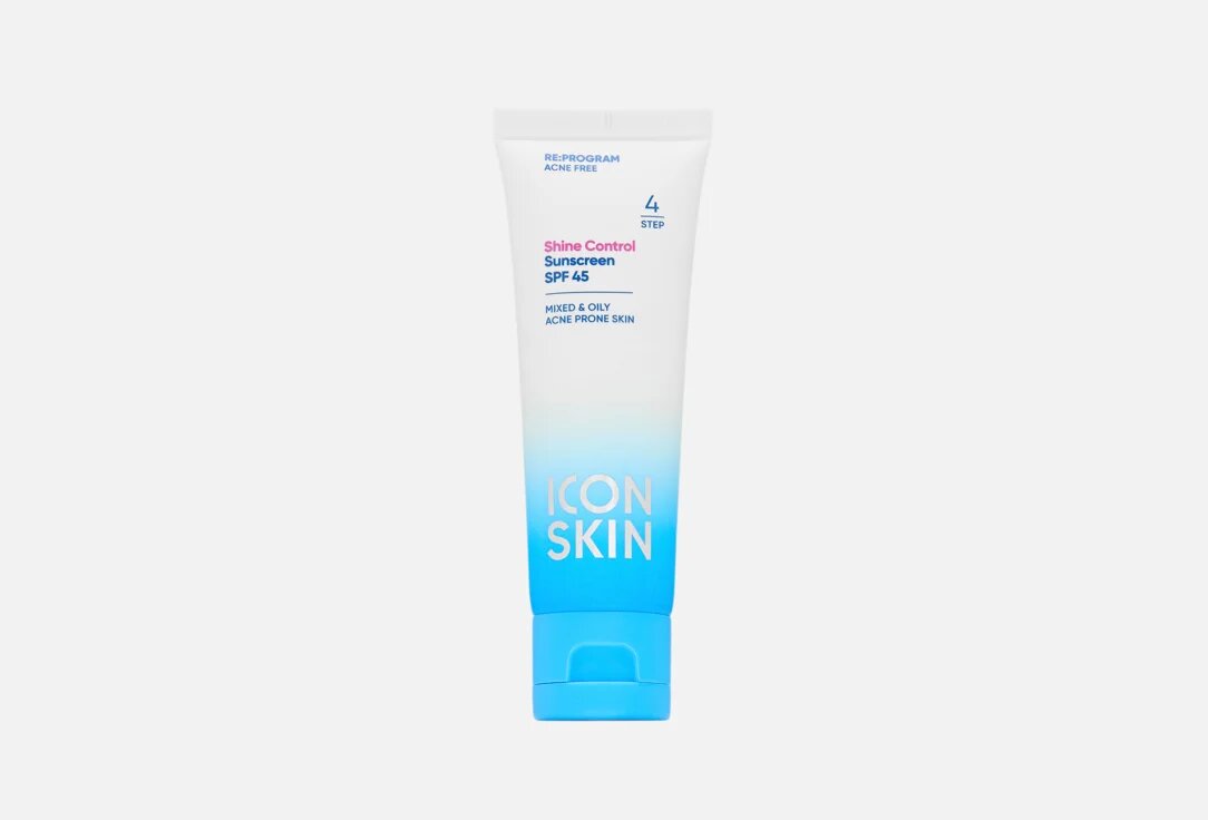 Солнцезащитный крем для лица SPF 45 ICON SKIN Shine Control, 50 мл