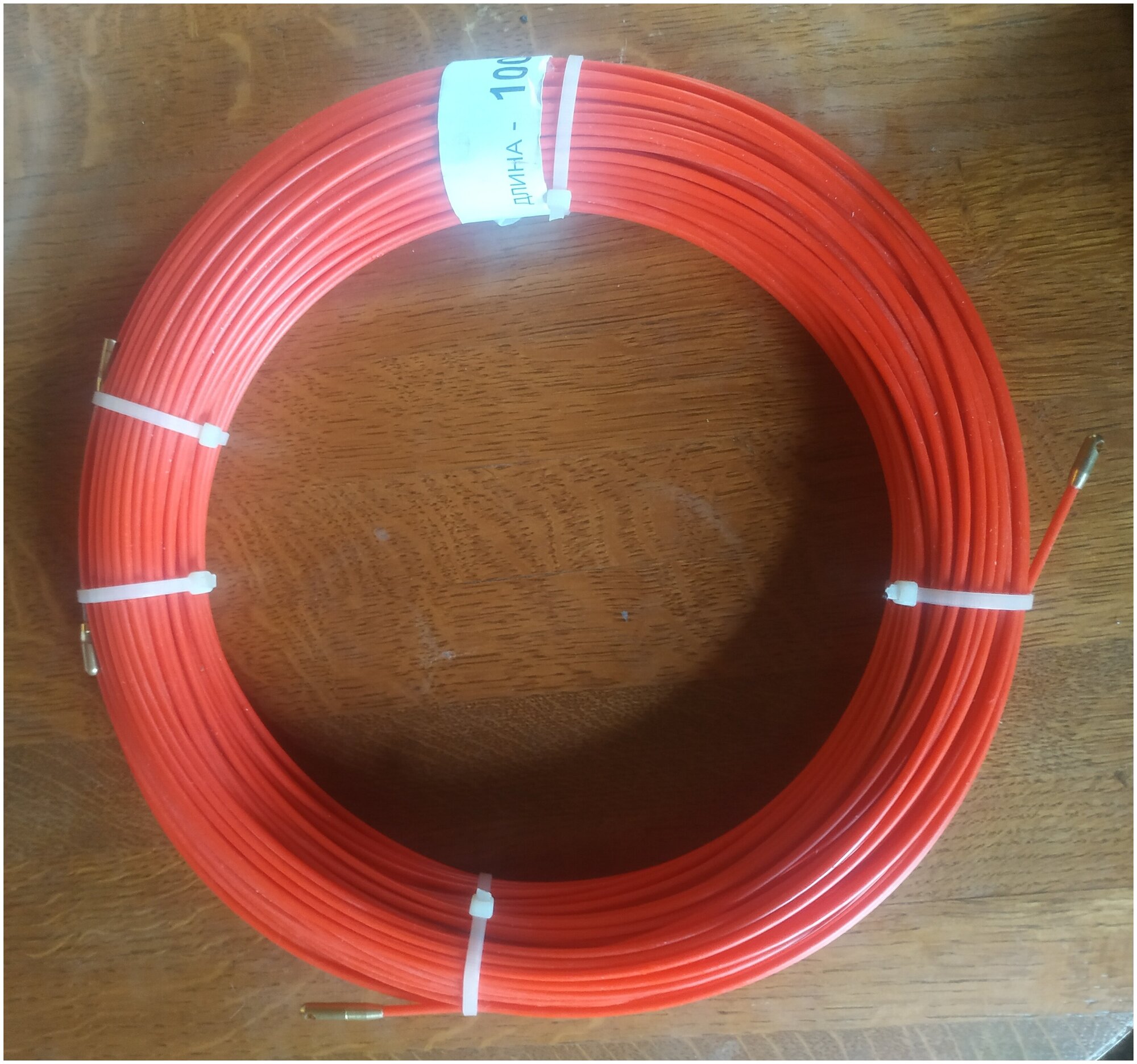 Кабель Протяжка кабельная, стеклопруток, d=3,5 мм 15 м красная