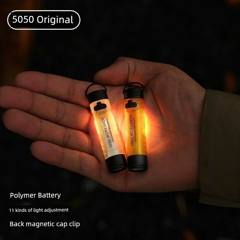 Японский оригинальный мини-фонарик 5050, сверхлегкий, для использования на открытом воздухе, с ярким светом,