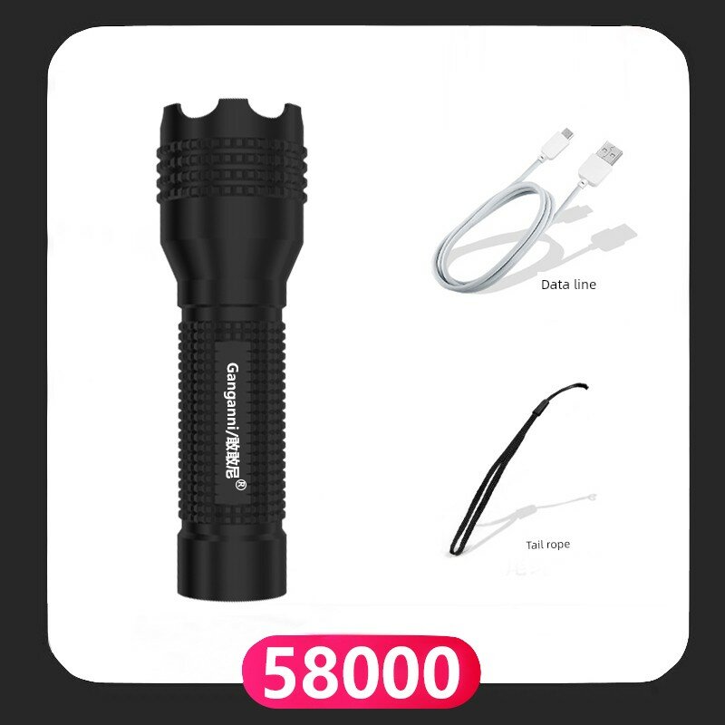 Ультраяркий маленький фонарик Gangani с мощным светом и дальним лучом, перезаряжаемый мини-фонарь для студенческого