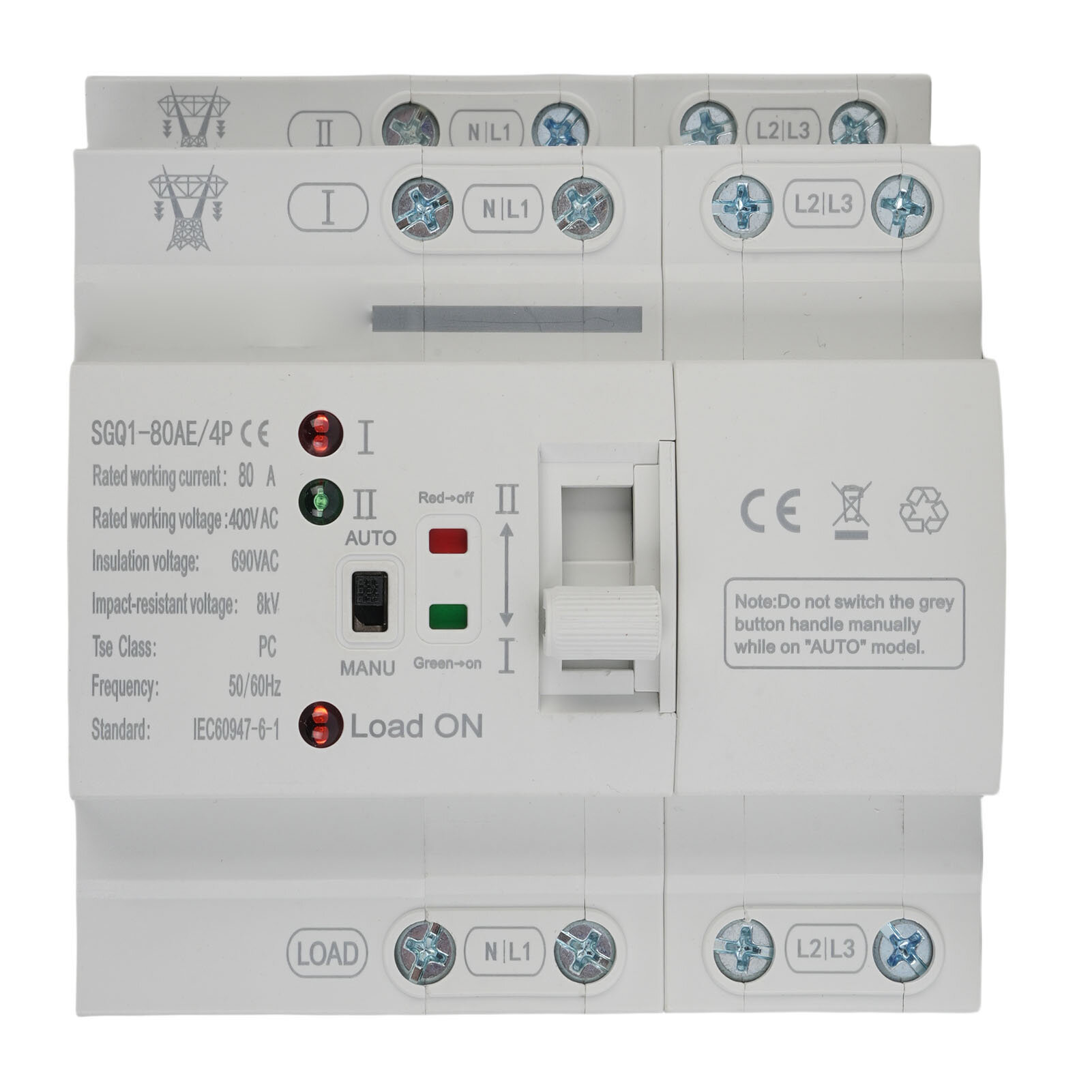 Автоматический переключатель ввода резерва (АВР) 4P 80A