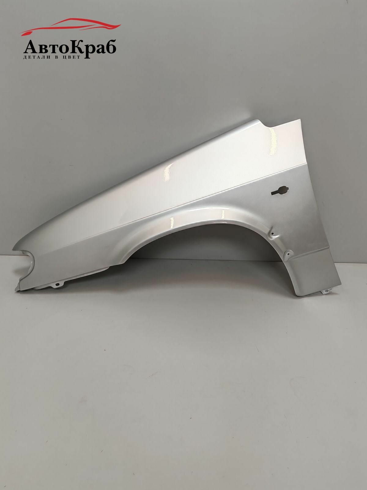 Крыло переднее левое металлическое в цвет для ВАЗ 2113 2114 2115, 690 - снежная королева, серебристый