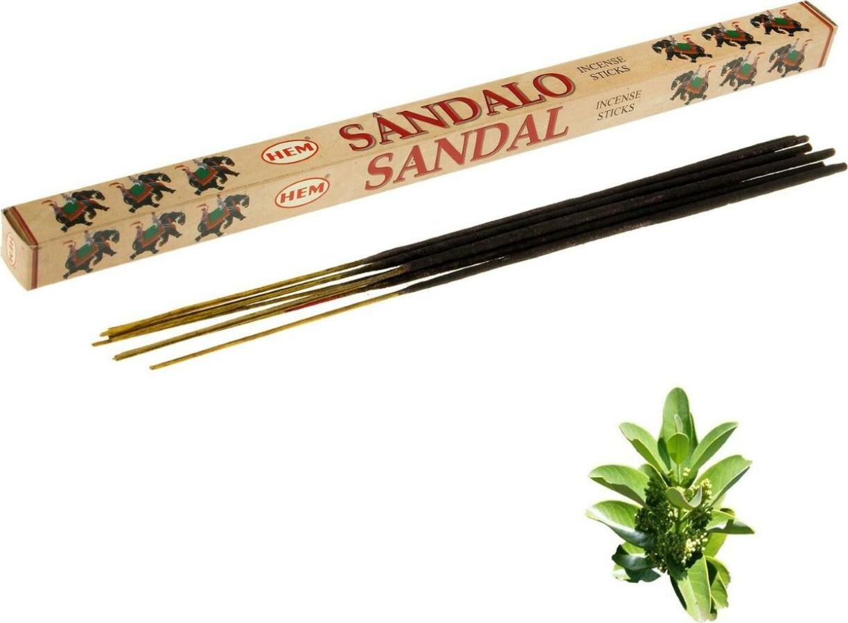 Hem Incense Sticks SANDAL (Благовония сандал, Хем), уп. 8 палочек.