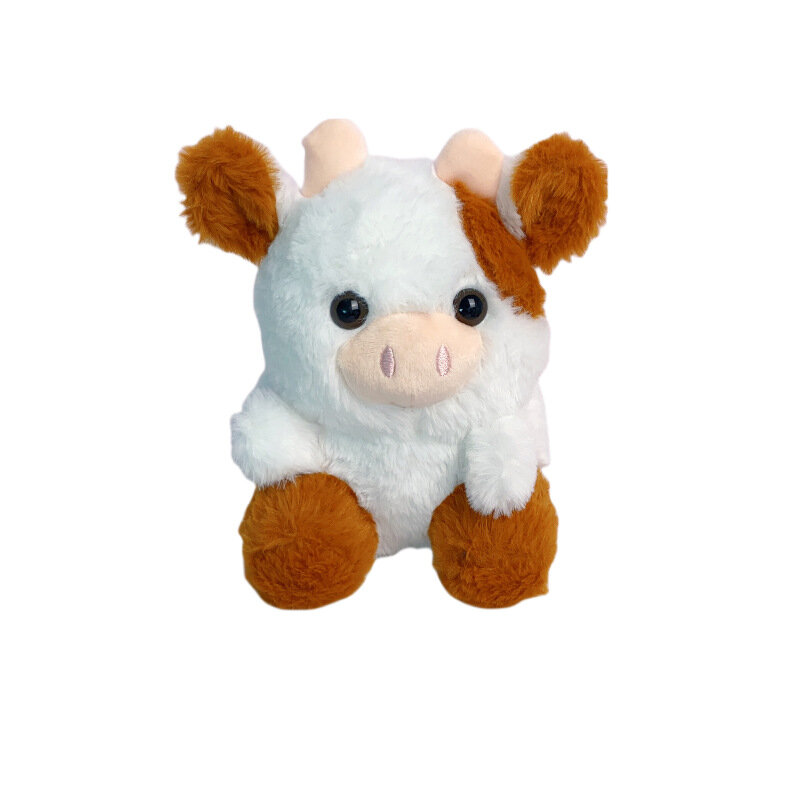 Трансграничная новая розовая плюшевая игрушка для коров Belle Strawberry Cow Милая кукла для коров Коричневый_20cm125g