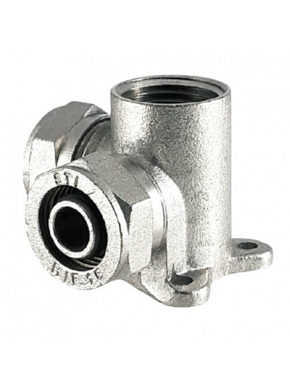 Тройник 16х1/2"х16 мм, внутренняя резьба, с креплением "водорозетка", STI