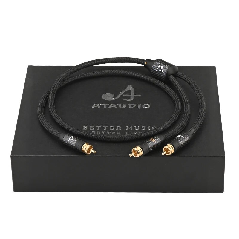 HiFi RCA сабвуферный кабель квадратный разветвитель OCC RCA на 2RCA Y аудиокабель для усилителя-микшера