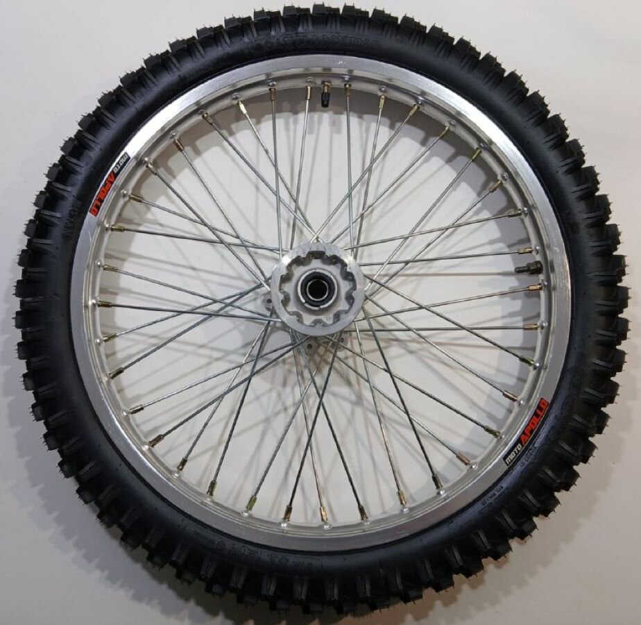 Колесо переднее в сборе с антибуксатором 80/100-21 (6-101-117 диск) Мотоцикл Apollo M3 300