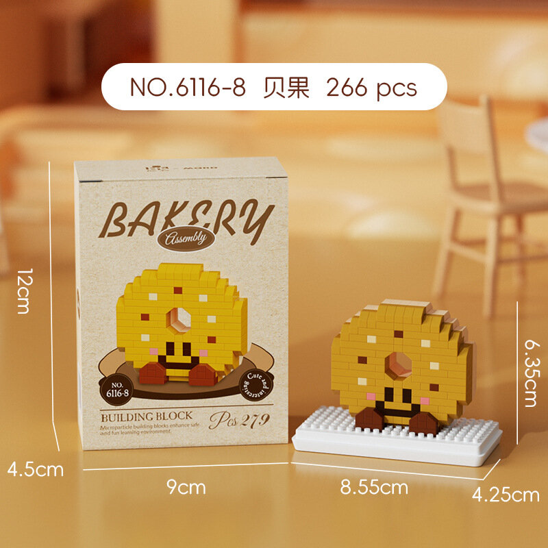 Pan Ye 6116 Bread Head Series Building Block Baguette Sandich Swiss Roll Simulation Food Assembly Toys Ornament