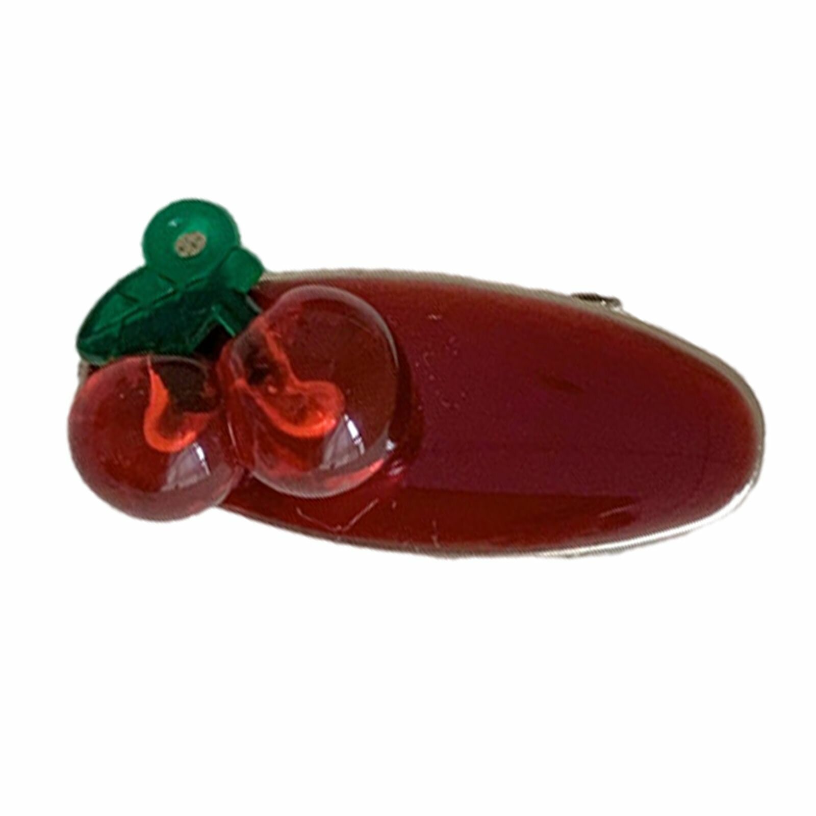 Girl Flat Clip Hairpin Barrettes Gothic Cherry Crystal Balletcore для женщин