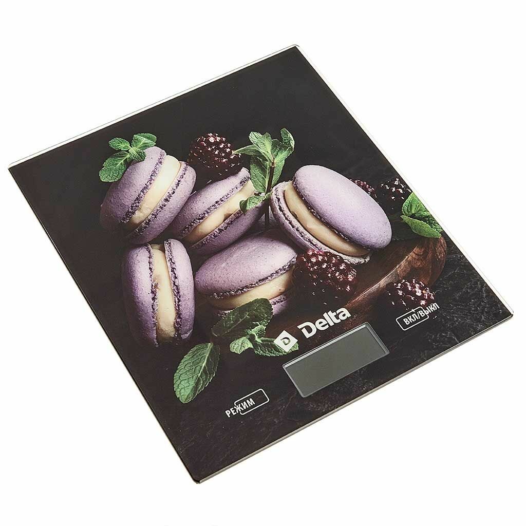 Весы кухонные электр. Ягодные макарони (KCE-65) 5кг Delta