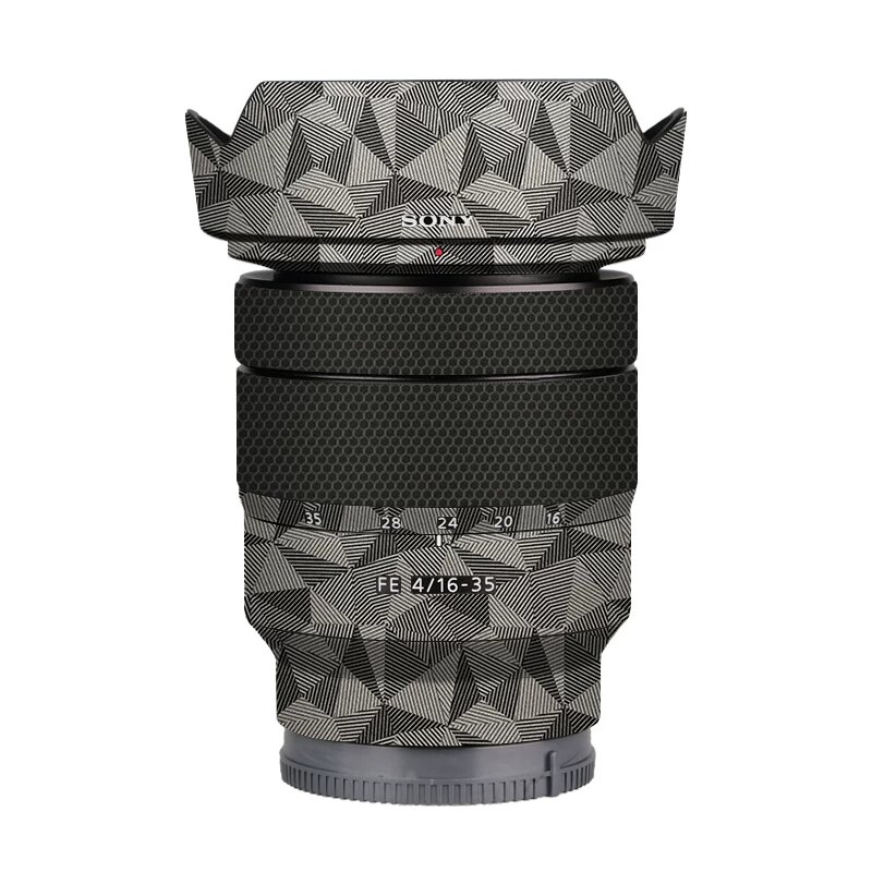 Защитная пленка для объектива Sony FE 16-35mm F4 ZA с клеем 3M, нордический треугольник титановый золотой