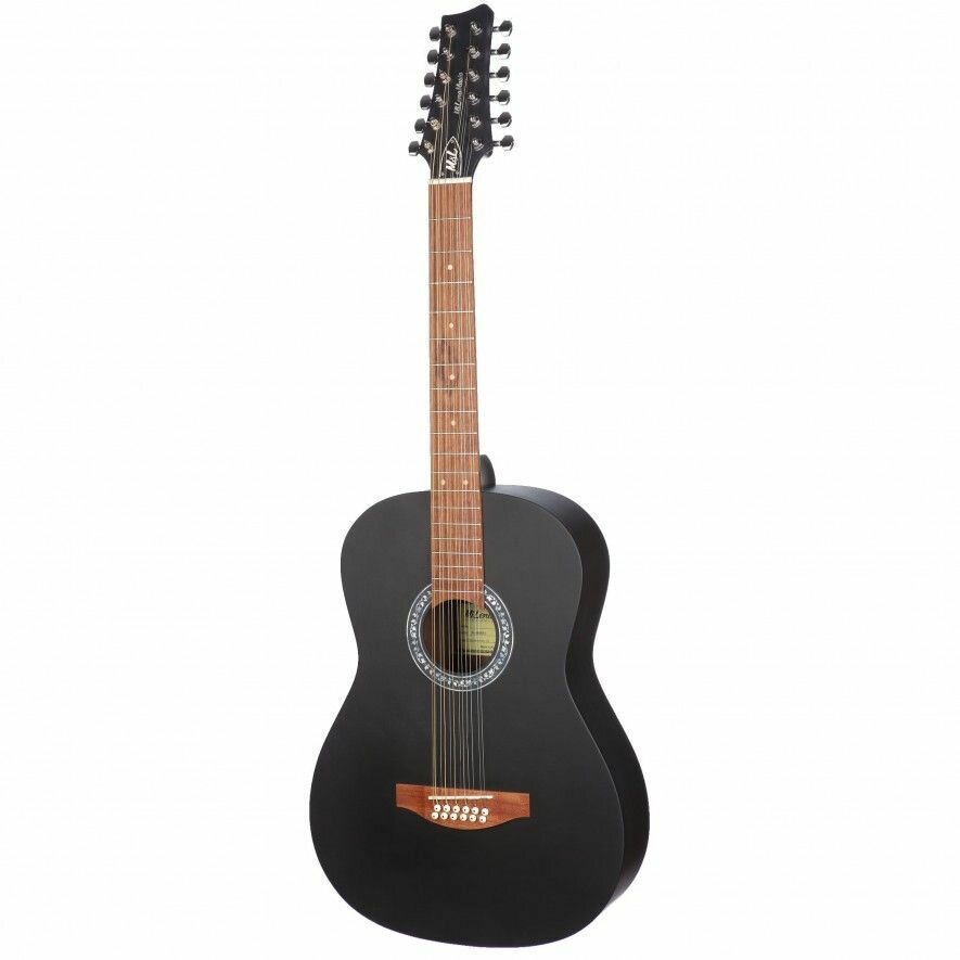 ML-F3-BK-12Str Акустическая гитара 12-струнная, черная, MiLena-Music