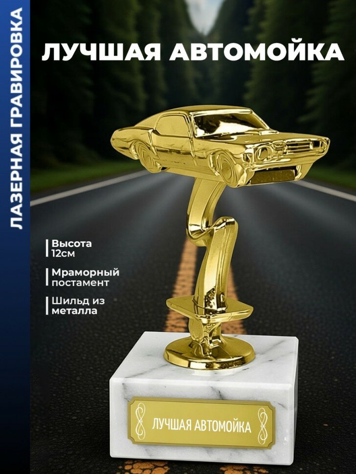 Статуэтка Гоночный Автомобиль "Лучшая автомойка"