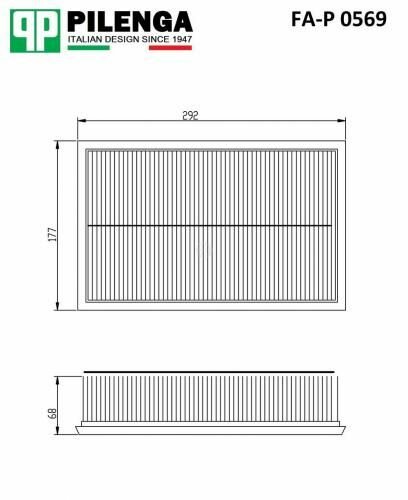 Фильтр воздушный Audi VW Seat Skoda FA-P0569 Pilenga