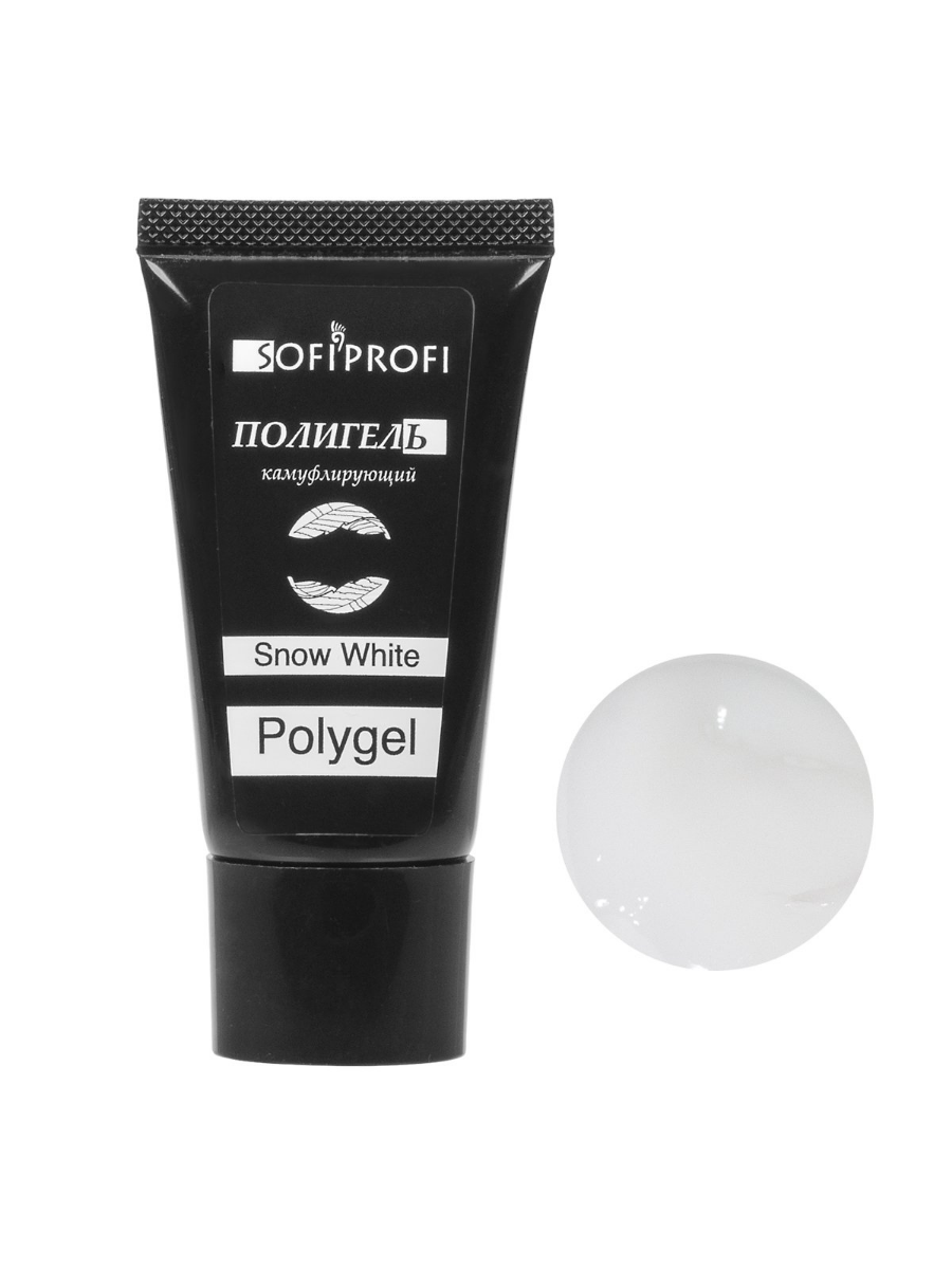 Полигель камуфлирующий для ногтей Snow White Sofiprofi Polygel Snow White, 30 мл